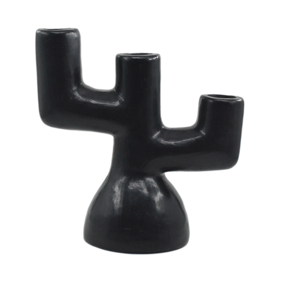 Candelabro 'Nopalli' | Barro Negro – MÁTE DESIGN